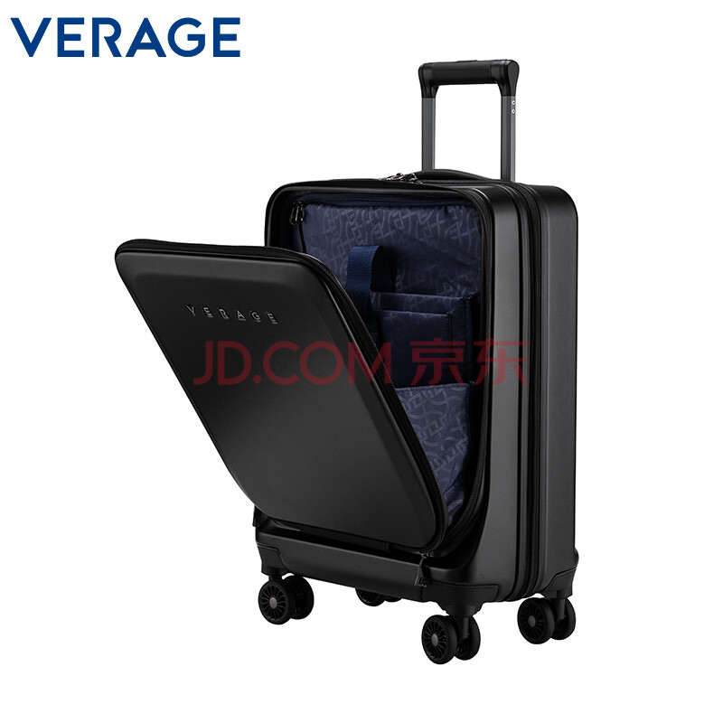 VERAGE维丽杰行李箱前开口电脑商务拉杆箱20吋登机箱多功能旅行箱 黑色 19寸【图片 价格 品牌 报价】-京东