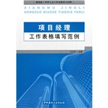 项目经理工作表格填写范例