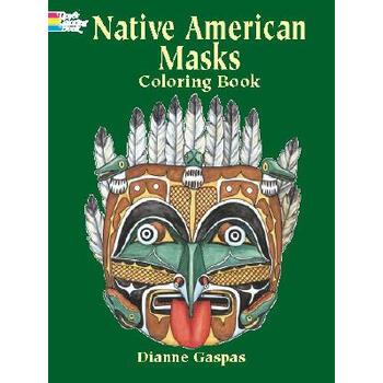 【】Native American Masks Coloring