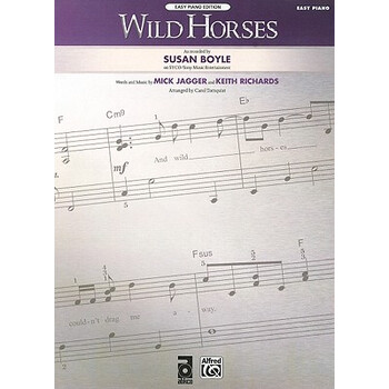 【】Wild Horses, Easy Piano Edition