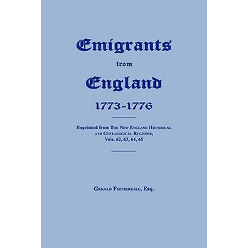 【】Emigrants from England 1773-1776
