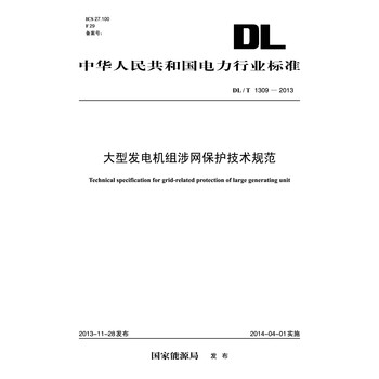 DL/T 1309-2013 大型发电机组涉网保护技术规范