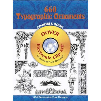 【】660 Typographic Ornaments [With