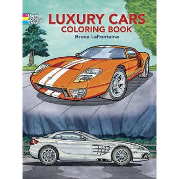 【】Luxury Cars Coloring Book