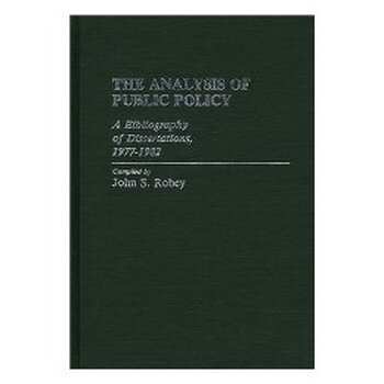 【】The Analysis of Public Policy: A