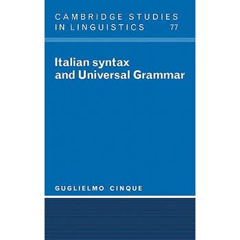【】Italian Syntax and Universal