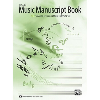 【】Alfred's Music Manuscript Book: 12