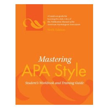 【】Mastering APA Style: Student's Workbook