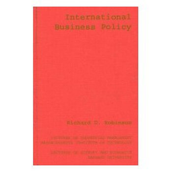 【】International Business Policy.