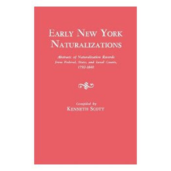 【】Early New York Naturalizations.
