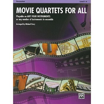 【】Movie Quartets for All, Percussion,