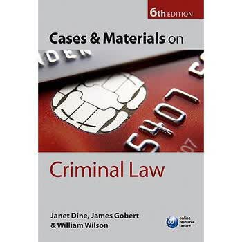 Cases and Materials on Criminal Law