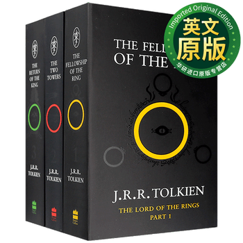 指环王魔戒三部曲英文原版The Lord of the Rings 3册套装护戒同盟双塔奇兵王者归来