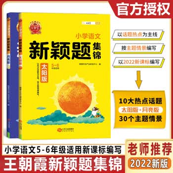 2022新课标王朝霞新颖题集锦太阳版月亮版四五六年级适用语文数学知识盘点新颖题专练学霸尖子生题库阅读理解专项训练题集小升初衔接练习 语文（太阳版+月亮版）共2本 小学通用