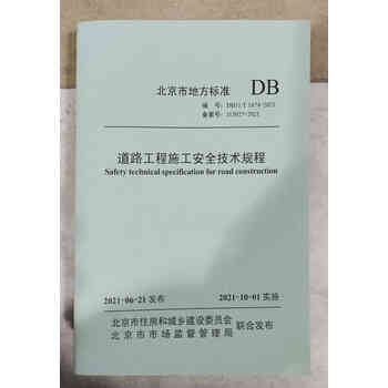 DB11/T1874-2021 道路工程施工安全技术规程