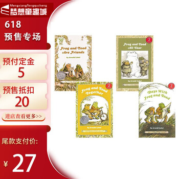 青蛙弗洛格和蟾蜍 英文原版绘本Frog and Toad Are Friends/Together/All Year 4册汪培珽第3三阶段I Can Read分级读物凯迪克奖