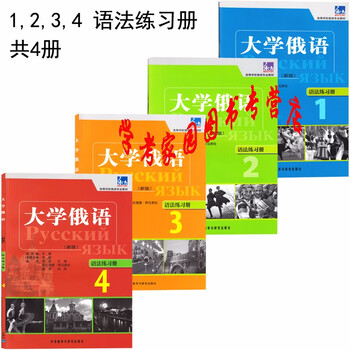 新版东方大学俄语语法练习册1234册 俄语语法1-4全套4本 俄语教材语法 李岩 王琳  外研社