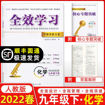 【送运费险】2022新版全效学习学业评价方案九年级上册下册数学物理化学语文人教版初三教材同步练习册学练考  全效学习 九年级下册 化学 人教版