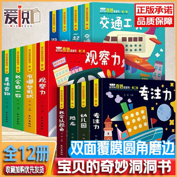 精选 宝贝的奇妙洞洞书 全12册宝宝益智早教玩具智力开发