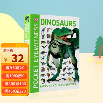 英文原版 Dinosaurs 恐龙 触手可及的事实英语书籍百科全书 DK科普百科全书