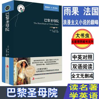 鲁滨逊漂流记 中英文双语读物 英汉对照 世界名著 小说全套正版阅读原著 小书虫初高中生英语读物课外书 巴黎圣母院