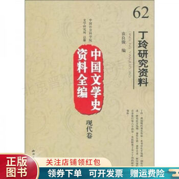 中国文学史资料全编现代卷：丁玲研究资料