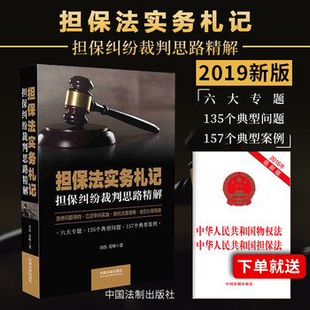 正版法律书籍物权法+担保法实务扎记2019新版纠纷裁判思路精解司法解释理解与适用担保纠纷指引办案审判