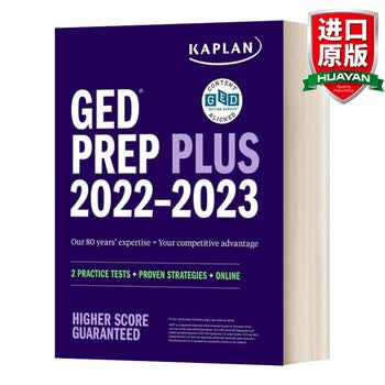 GED Test Prep Plus 2022-2023 英文原版 卡普兰GED考试备考指南 2022-2023 英文版 进口英语原版书籍