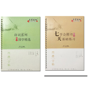 正楷凹槽练字帖初中高中大学生21天楷书速成硬笔练字神器手写 国学+基础(带10笔芯1笔杆)