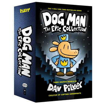 学乐 神探狗狗套装1-3 英文原版进口 正版 儿童漫画书 Dog Man （7-12岁）