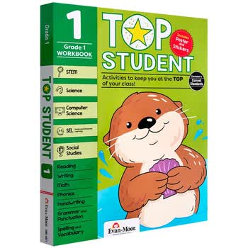 【1年级】Evan-Moor Top Student 优等生系列 英文原版 全彩家庭教辅附答案 一年级