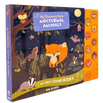 英文原版My discovery book Nocturnal Animals《我的声音书：夜间动物》纸板书