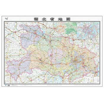 2022年新 湖北省地图 1.1米*0.8米 覆膜防水 政区交通地形 无杆贴图