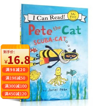 My first i can read:Pete the Cat Scuba-Cat潜水猫