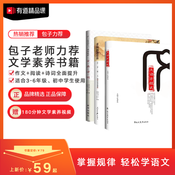 【赠视频课】有道包君成包子老师的书官方正版文学素养三正版文学素养三本图书三件套 重构阅读思维+文语方程式+古典诗词 初中语文通用阅读训练思维提升 文语方程式+重构阅读+古典诗词（三本）