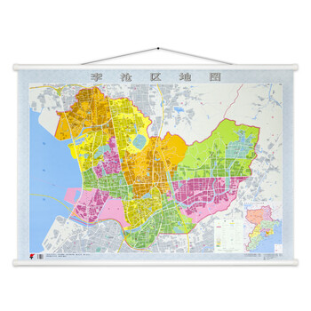 2021新版李沧区地图 高清 带杆约1.1*0.8米 山东省青岛市李沧区地图