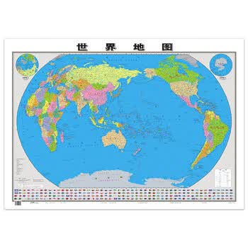 【高清版】2022全新版世界地图贴图 1.1米*0.8米 办公室商务会议学生家用 双面覆膜防水无拼接 世界超大政区地图