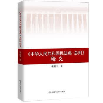 《民法典 总则》释义 张新宝 法律 9787300282404