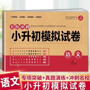 名校冲刺小学毕业小升初语文模拟试卷 部编人教版小学升学总复习六年级语文上下册 开心教育