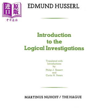 逻辑研究 胡塞尔 英文原版 Introduction to the Logical Investigations Edmund Husserl