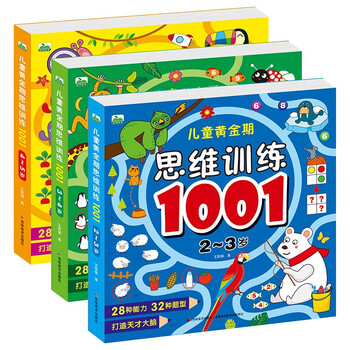 儿童黄金期思维训练1001 2-5岁（套装3册）
