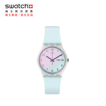 【斯沃琪GE713】斯沃琪（Swatch）瑞士手表 原创系列 无尽天蓝 日历 生日礼物男女时尚石英表GE713【行情 报价 价格 评测】-京东