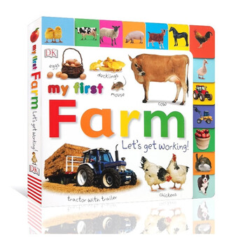 英文原版 DK出版 My First Farm Lets Get Working 我们开始工作吧 主题式词汇认知 儿童英语启蒙认知绘本 纸板亲子互动 . 梦想童趣城