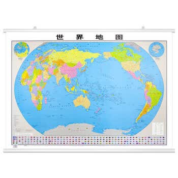 【高清升级版】世界地图2022年新版 世界地图挂图 约1.1米*0.8米 双面防水覆膜 地图全国商务