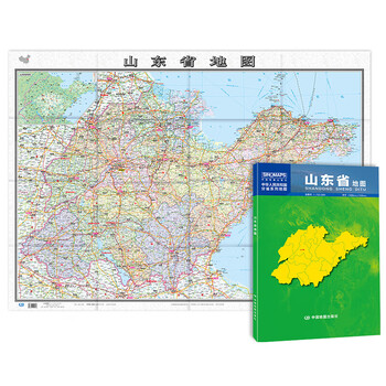 2021年江苏省 山东省 云南省 上海市 贵州 新疆维吾尔自治区地图 盒装中国分省系列地图 2021新版-山东