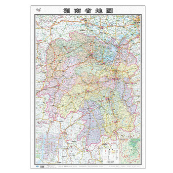 2022年 湖南省地图 政区交通地形 1.1米*0.8米 无杆贴图