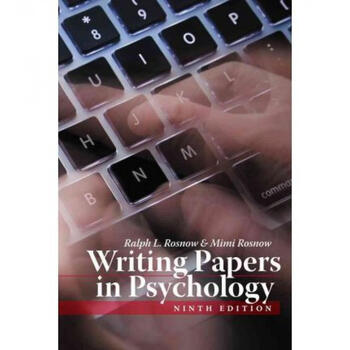 Writing Papers in Psychology: Proposals, Res...