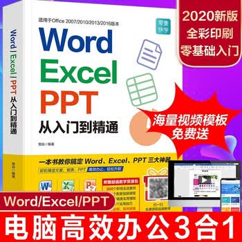 【含配套视频】从入门到精通：Word Excel PPT三合一数据处理分析 wps教程表格制作 R Word Excel PPT从入门到精通