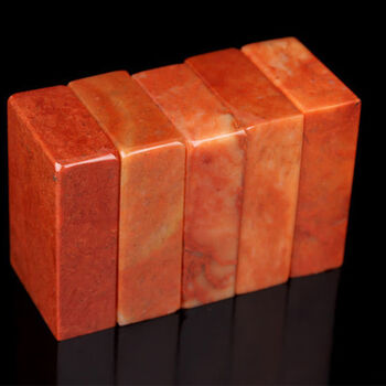 篆刻石料寿山石扁章石头章料金石印章练习章料1.545 1.5X4X5厘米 1个