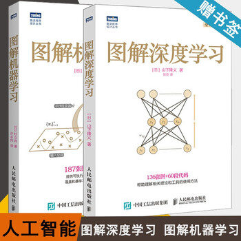 【包邮套装2本】图解机器学习+图解深度学习 人工智能书籍 深度学习编程入门 机器学习